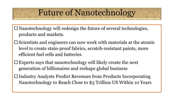 Nanotechnology: Origin, History and Principles | PPTX