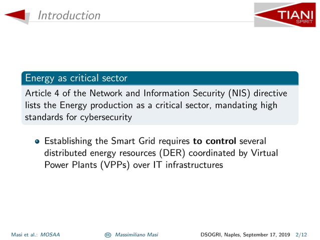 Enabling Security-by-design in Smart Grids: An architecture-based approach | PPT