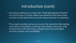 Hotel Management System Software | PPTX