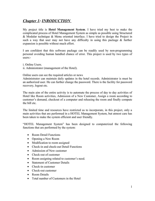 Hms project report | PDF