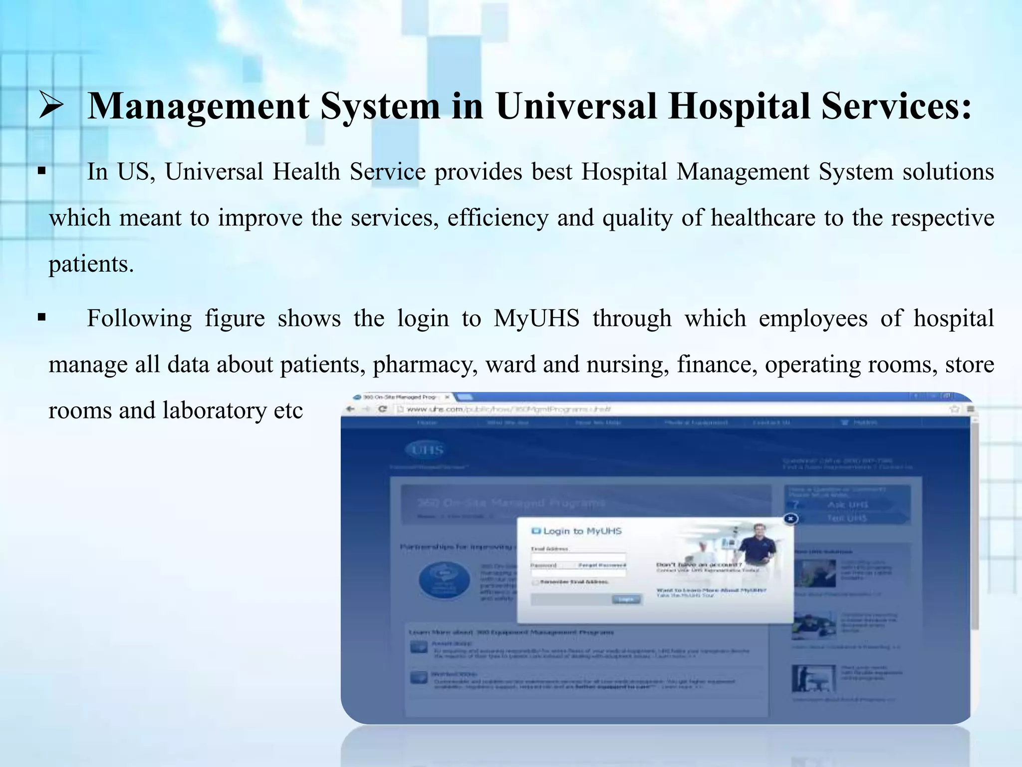 Topic: Hospital Management System | Course: Management Information ...