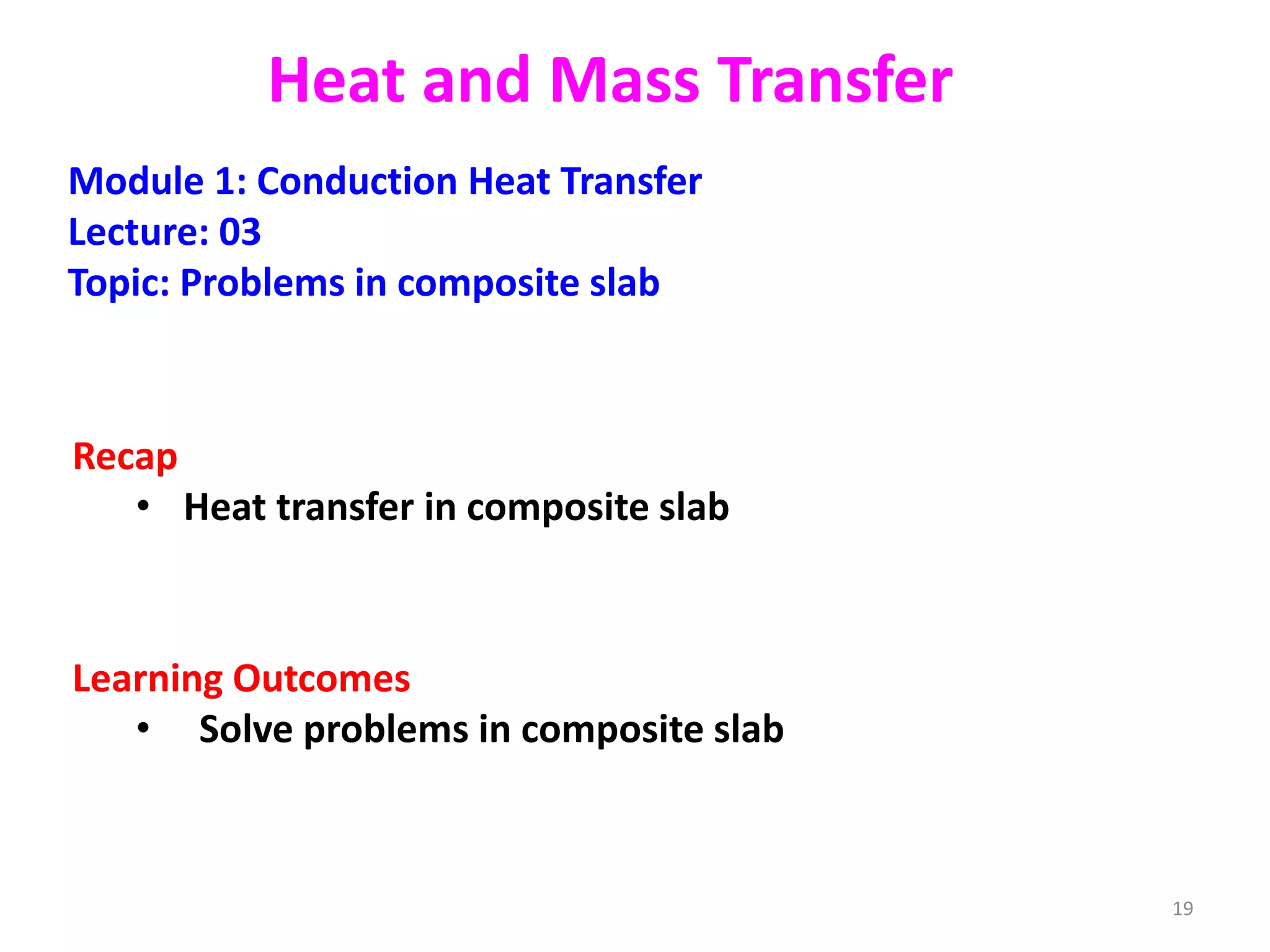 3. Steady state heat transfer in a slab | PPTX