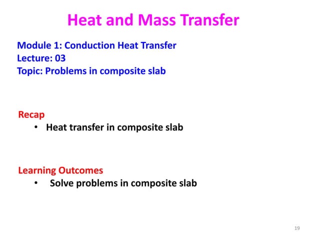 3. Steady state heat transfer in a slab | PPTX