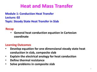 3. Steady state heat transfer in a slab | PPTX