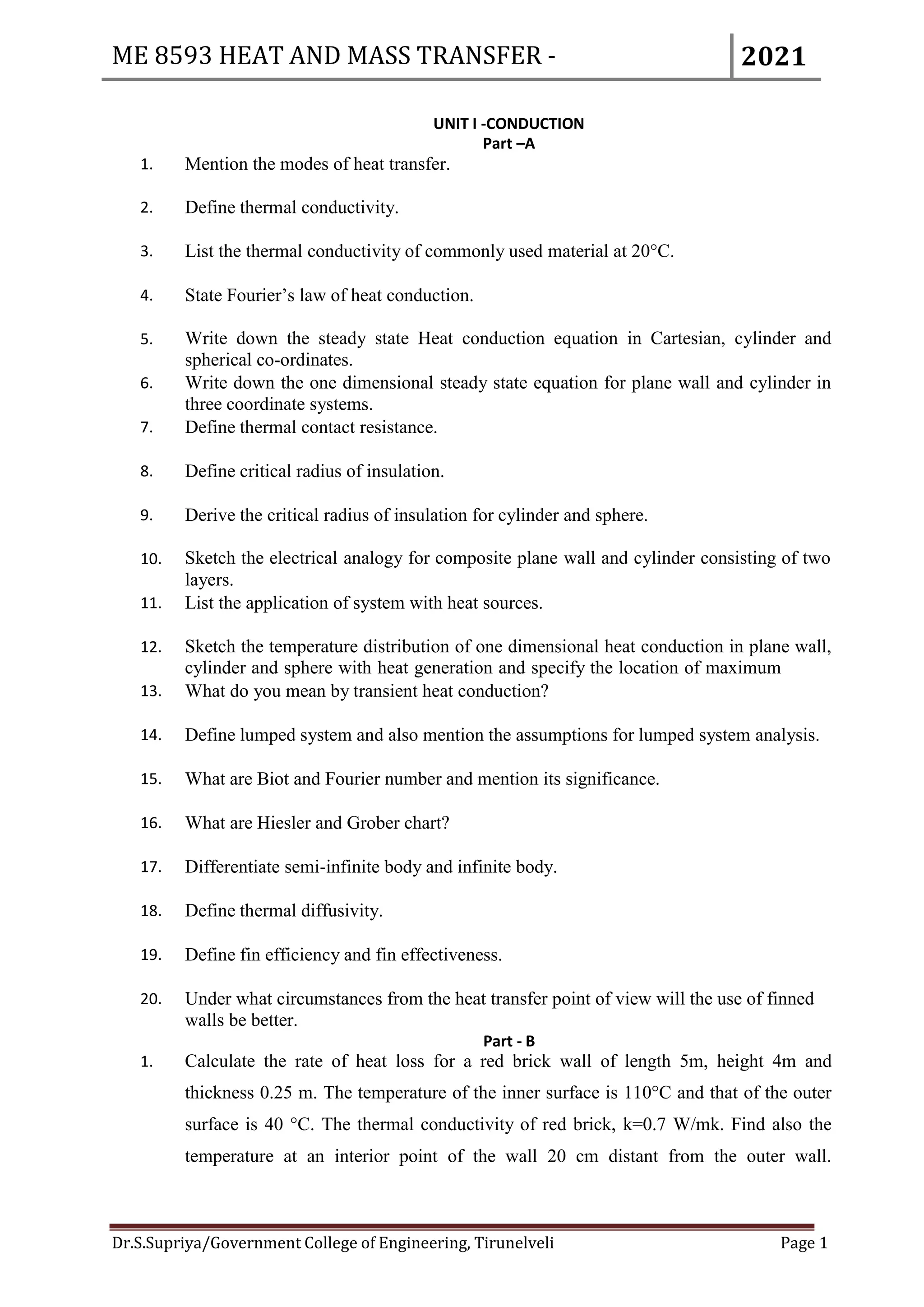 Heat and Mass Transfer Assignment | PDF