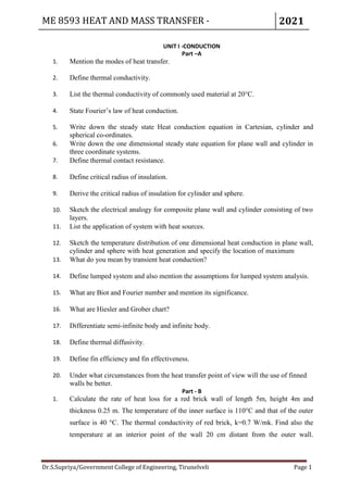Heat and Mass Transfer Assignment | PDF