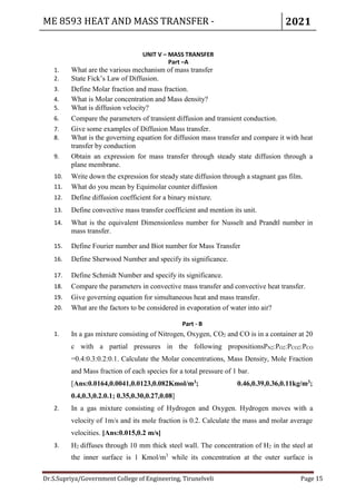 Heat and Mass Transfer Assignment | PDF