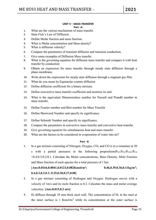 Heat and Mass Transfer Assignment | PDF