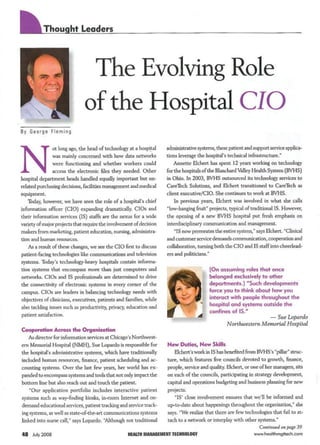 Evolving Role of the Hospital CIO | PDF