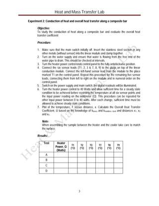 Hmt lab manual (heat and mass transfer lab manual) | PDF