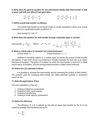 HEAT AND MASS TRANSFER Question Bank.pdf