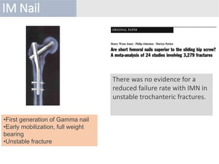 Intertrochanteric fracture surgical option | PPTX