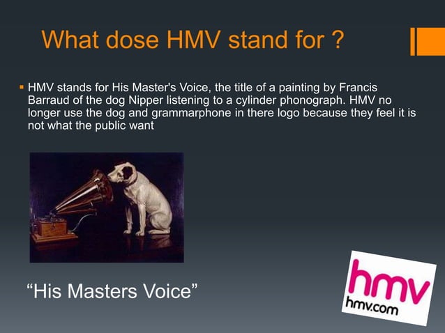 Hmv research task 1a | PPT