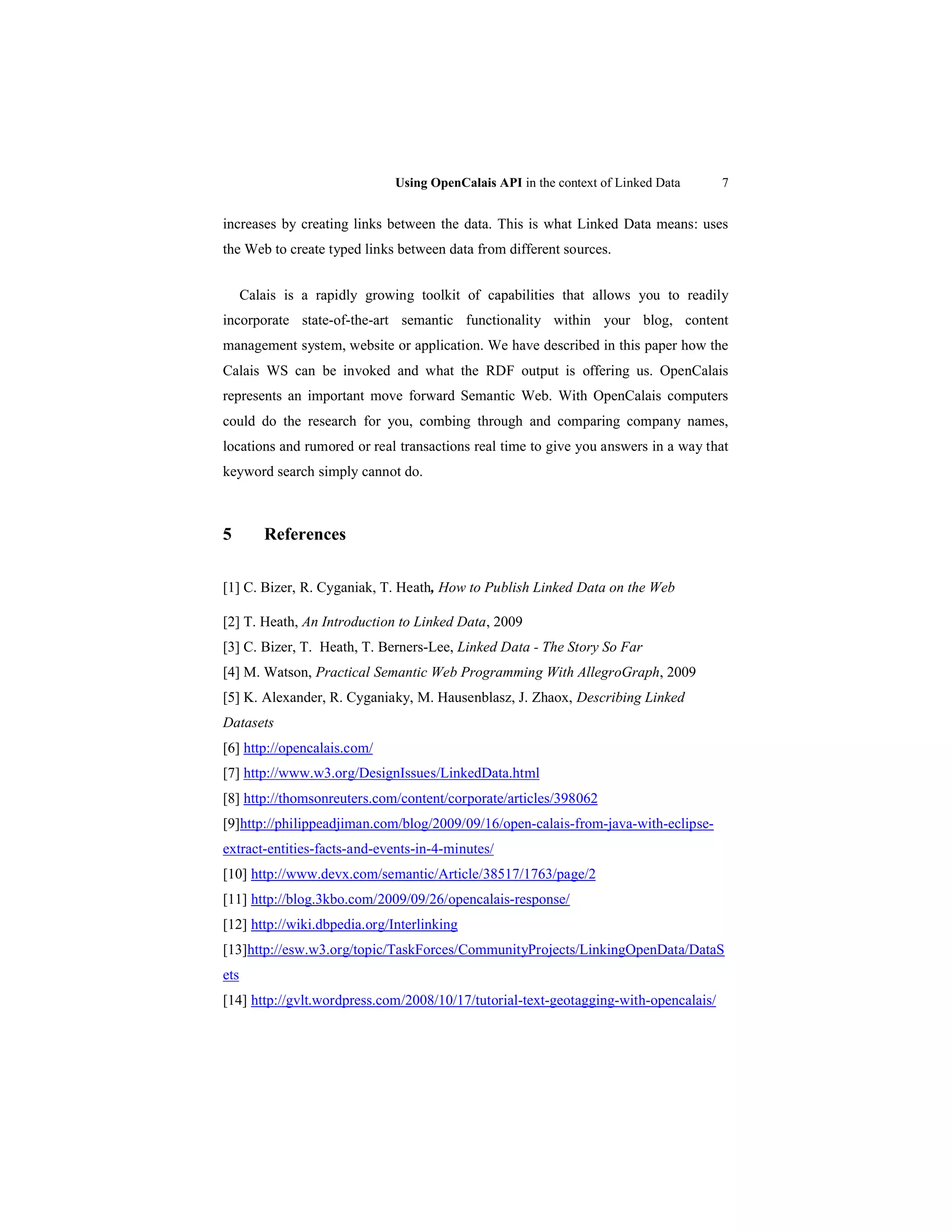 OpenCalais in Linked Data context | PDF