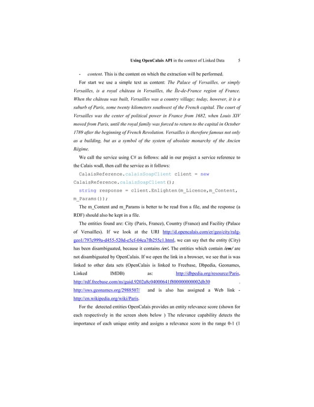 OpenCalais in Linked Data context | PDF