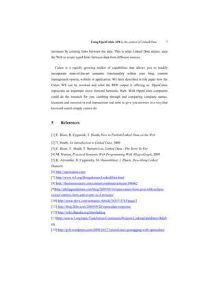 OpenCalais in Linked Data context | PDF