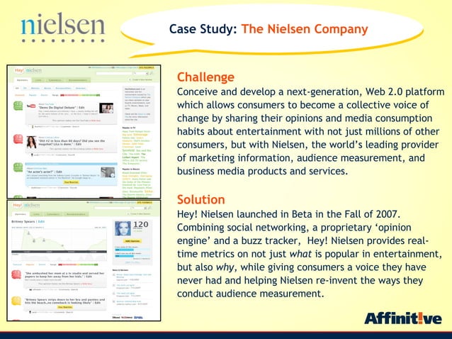 Hey! Nielsen Case Study - SWAT Summit Presentation July 2008 | PPT ...