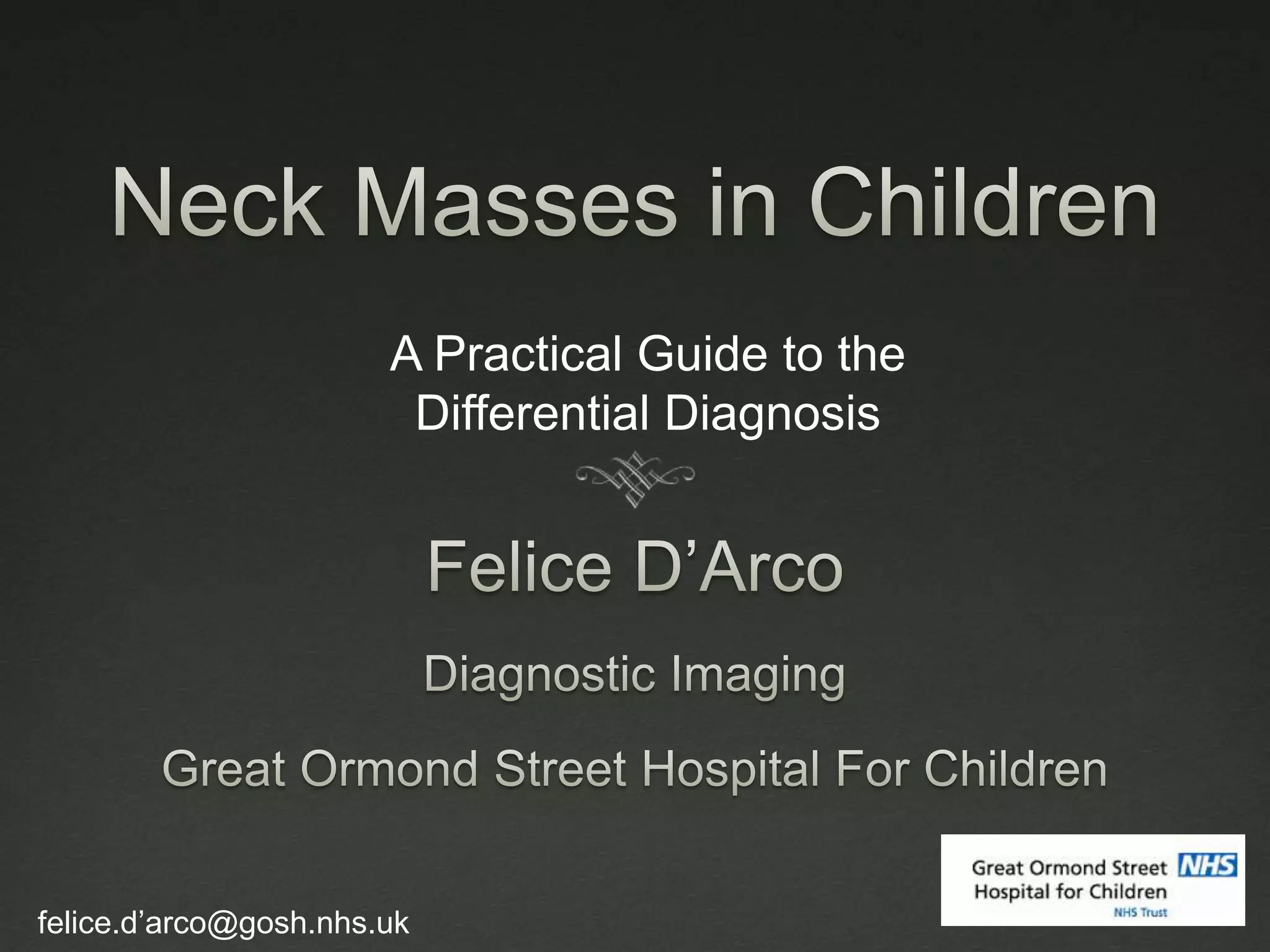 Head and Neck Masses In Children | PPTX