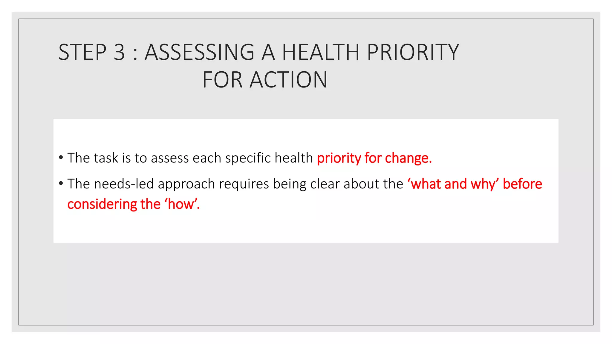 health need assessment | PPTX