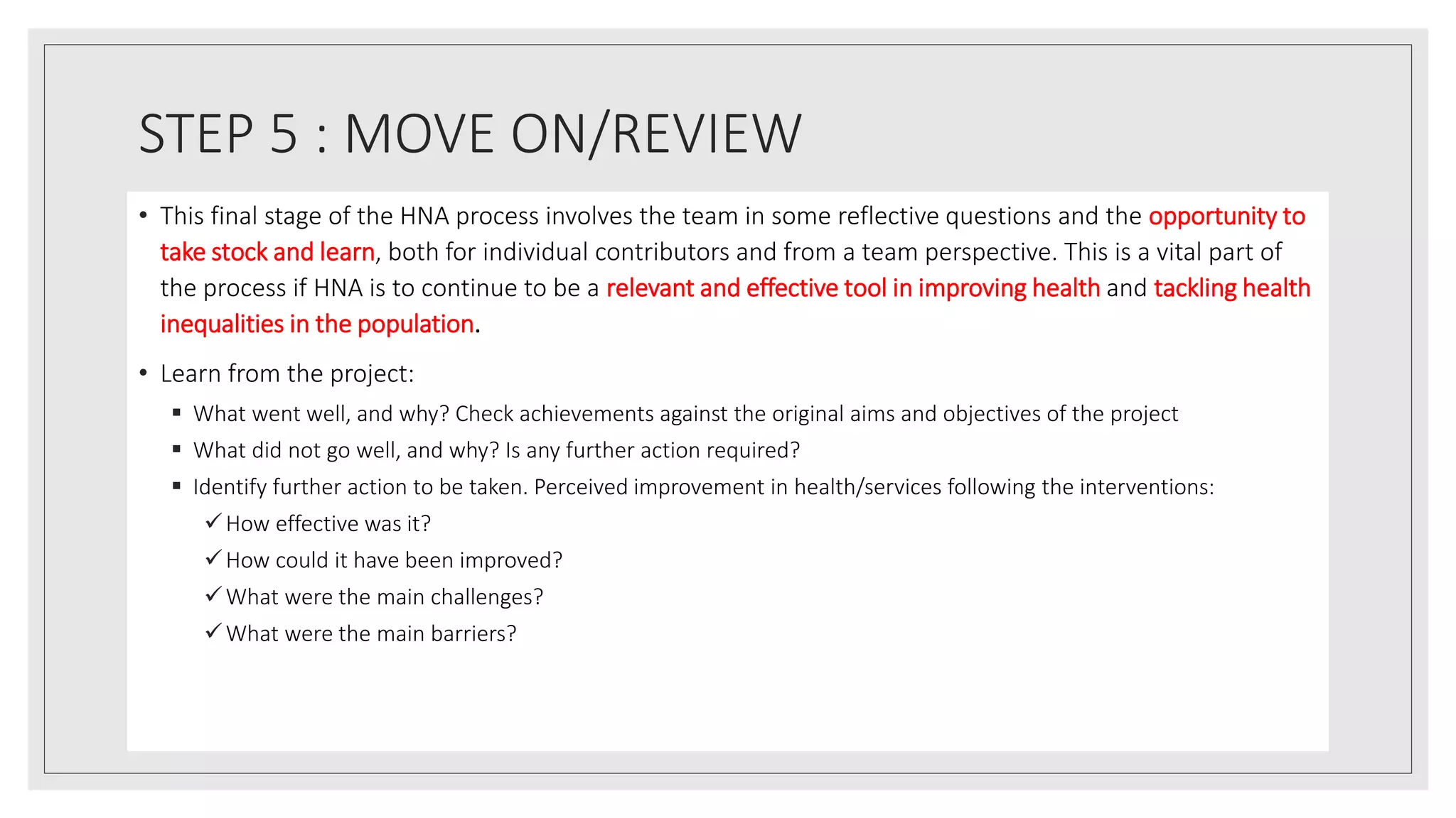 health need assessment | PPTX