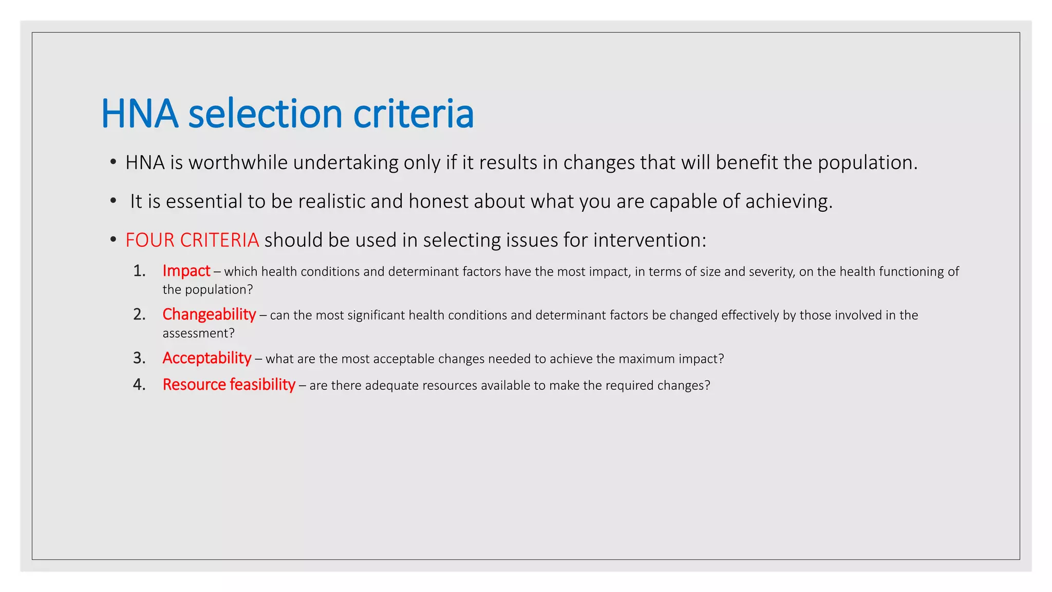 health need assessment | PPTX