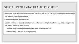 health need assessment | PPTX