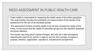 health need assessment | PPTX