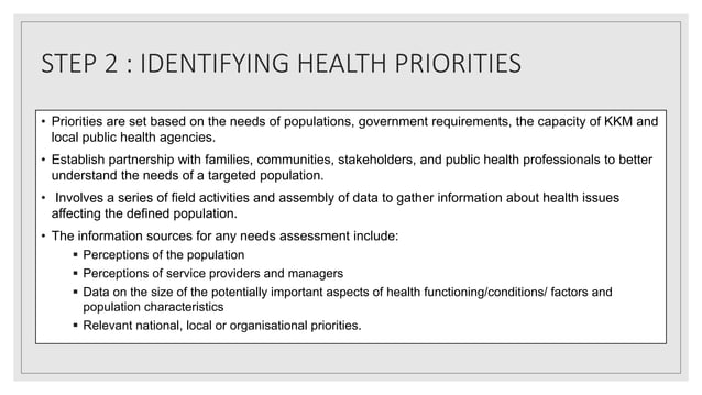 health need assessment | PPTX | Medical Health