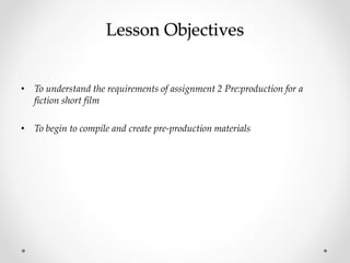 HNC FP LO2 pre production | PPT