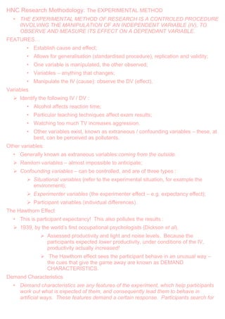 Hnc research methodology | PDF