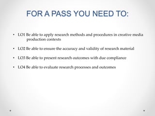 Research skills overview | PPT