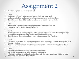 HNC VE course overview and editing technology | PPTX