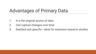 Methods of Primary and Secondary Data/ Research | PDF