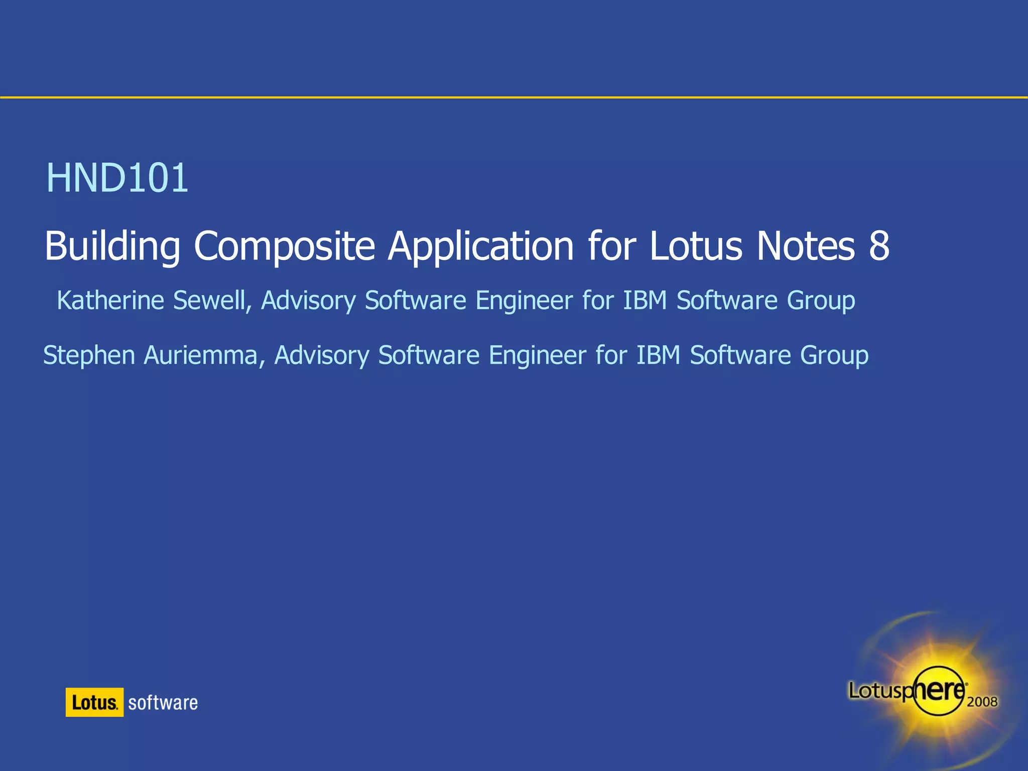 Building Composite Application for Lotus Notes 8 | PDF