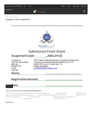 Hnd assignment Help UK | PDF