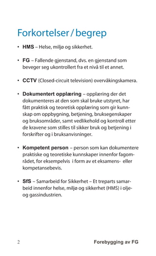 Håndbok beste praksis forebygging fallende gjenstander | PDF