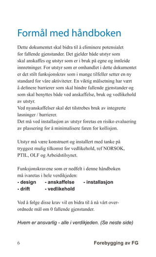 Håndbok beste praksis forebygging fallende gjenstander | PDF