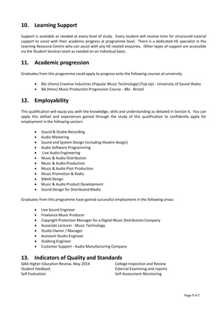 HND Music Production | PDF