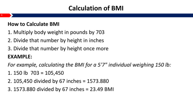 BMI & CDC Chart | PPTX