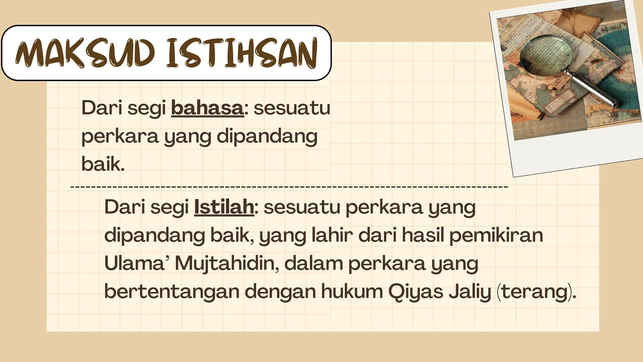 ANTARA DALIL YANG TIDAK DISEPAKATI IALAH ISTIHSAN | PPT