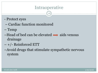 Head neck onco- anesthesia | PPTX