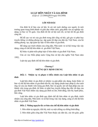 Hngd luat hon nhan va gia dinh nam 2000 | PDF