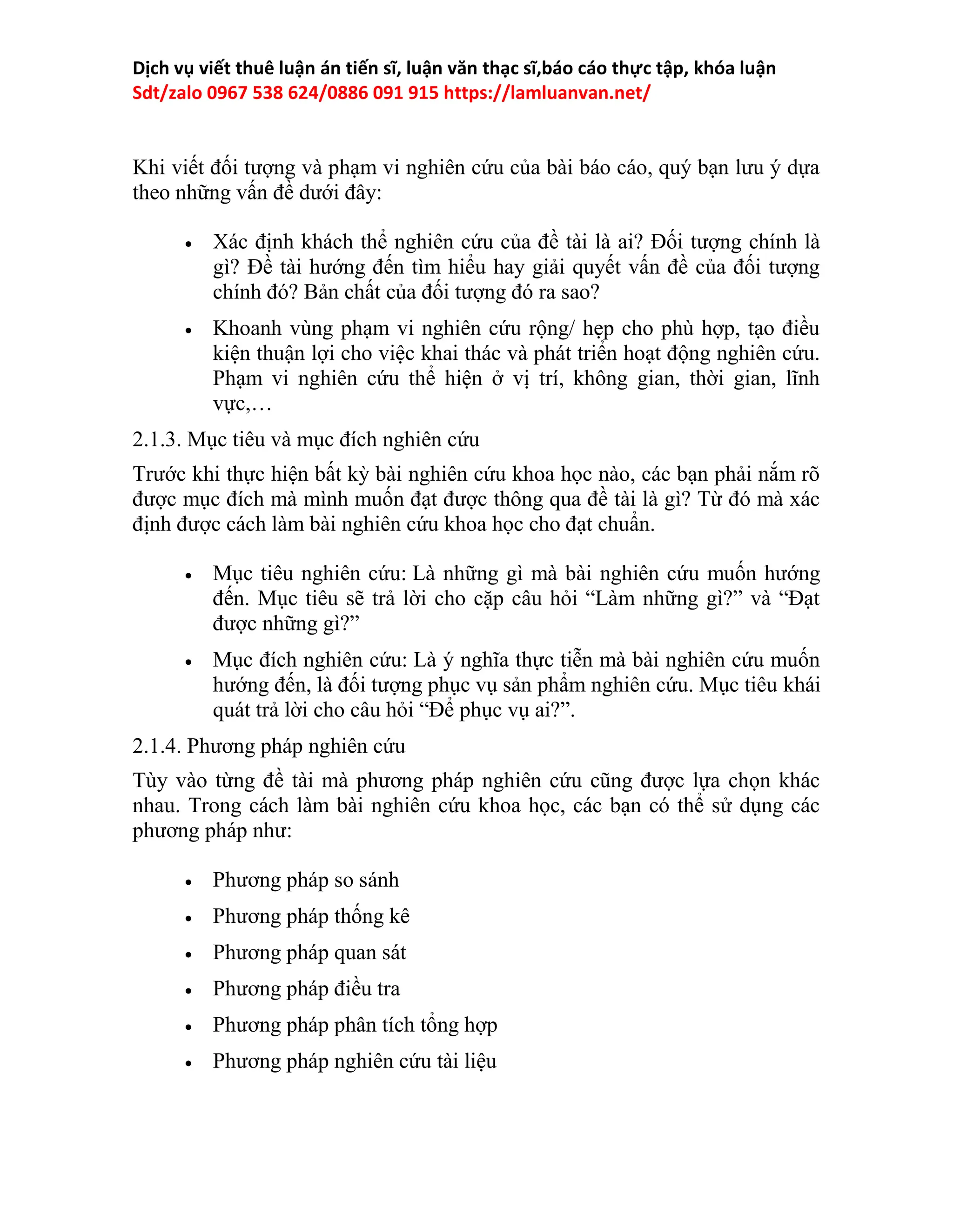 HƯỚNG DẪN CÁCH LÀM VÀ CÁCH TRÌNH BÀY ĐỀ TÀI NGHIÊN CỨU KHOA HỌC | DOCX