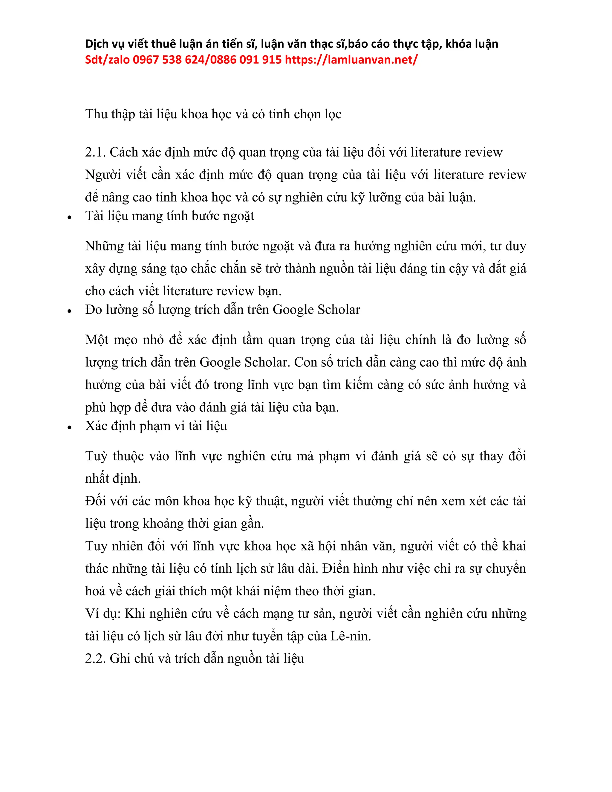 Hướng Dẫn Cách Viết Literature Review Chi Tiết | DOCX