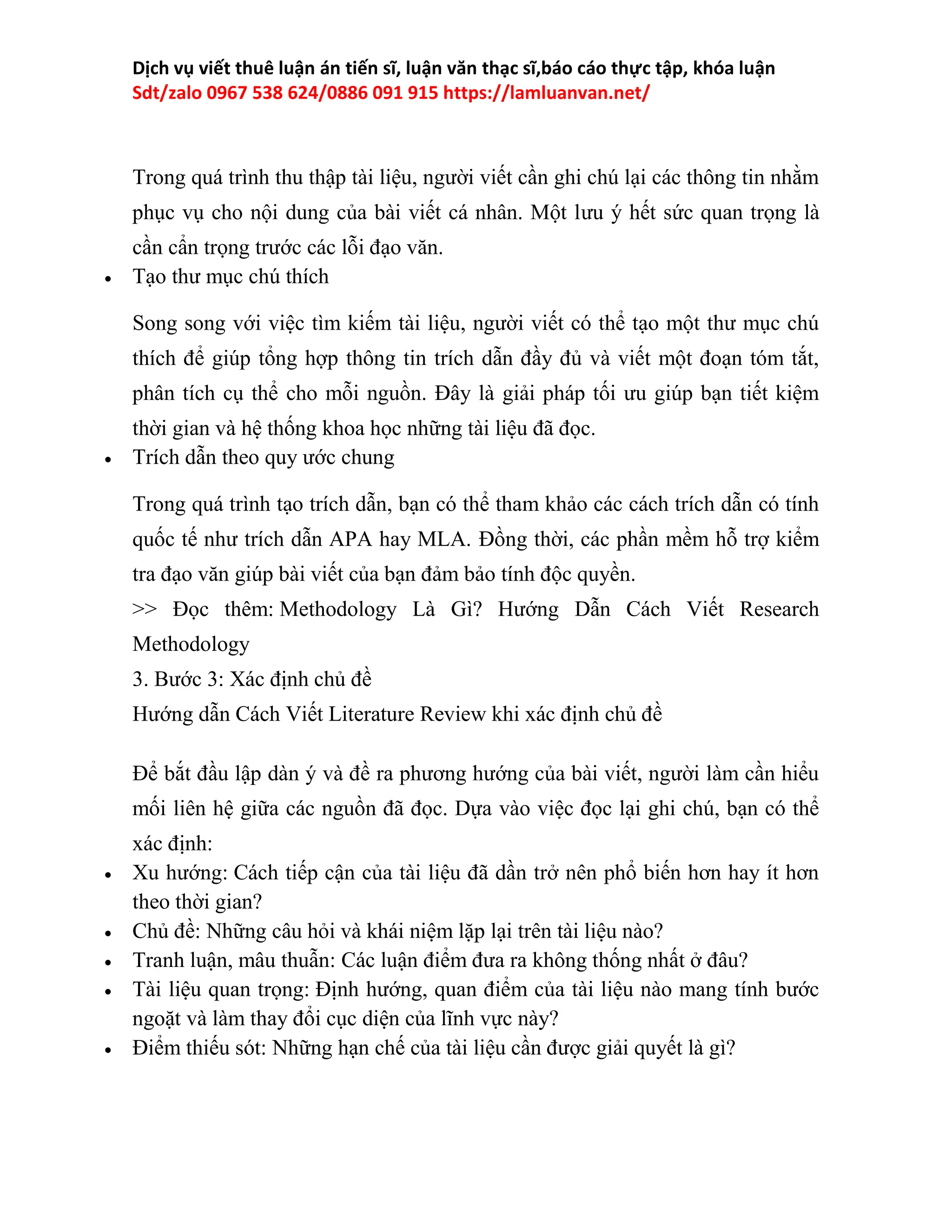 Hướng Dẫn Cách Viết Literature Review Chi Tiết | DOCX