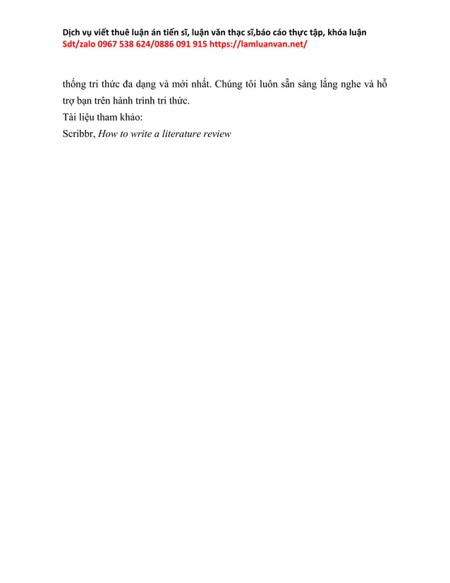 Hướng Dẫn Cách Viết Literature Review Chi Tiết | DOCX