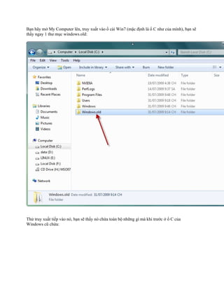 Hướng dẫn cài windows 7 từ ổ cứng hdd | PDF