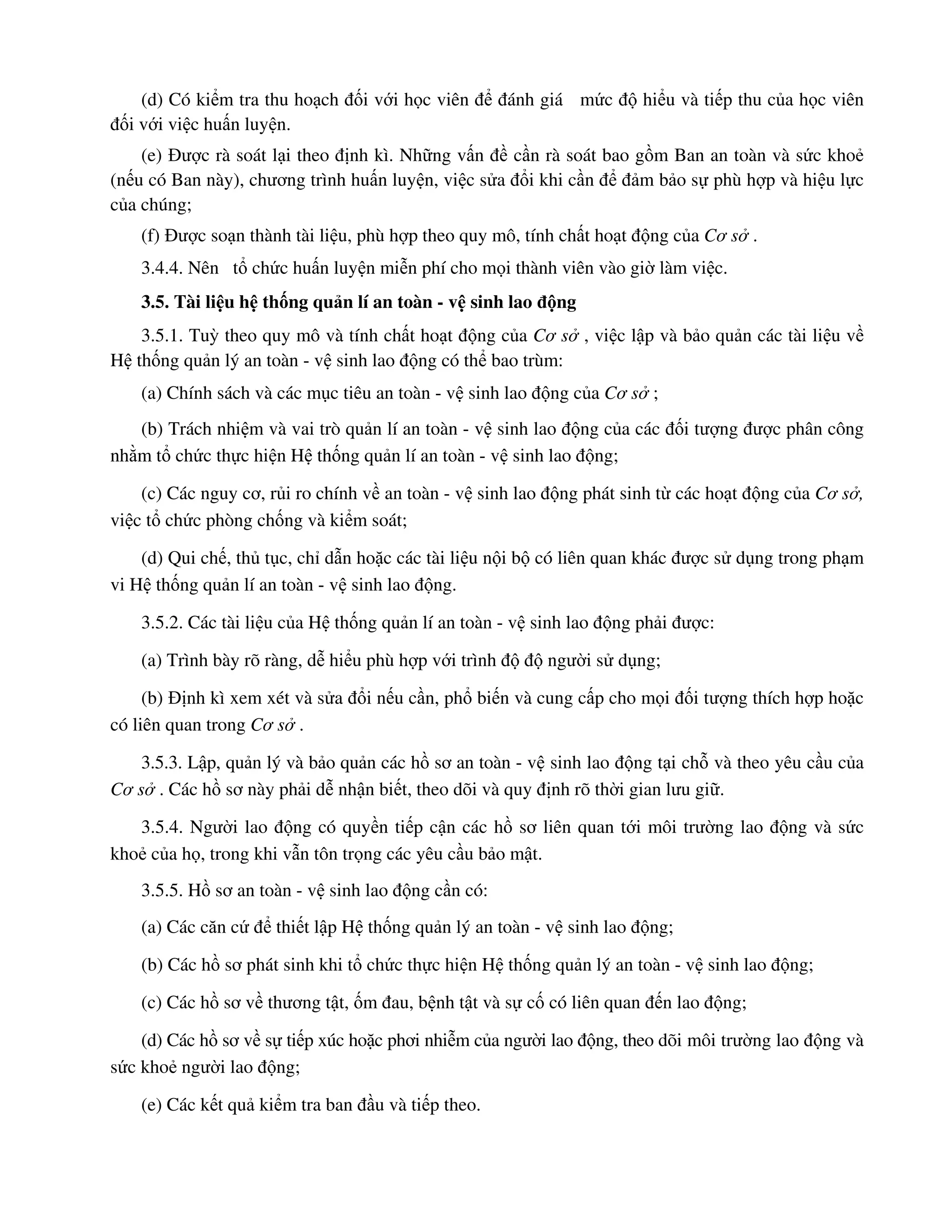 Hướng dẫn hệ thống quản lý an toàn và vệ sinh lao động ilo – osh 2001 | PDF