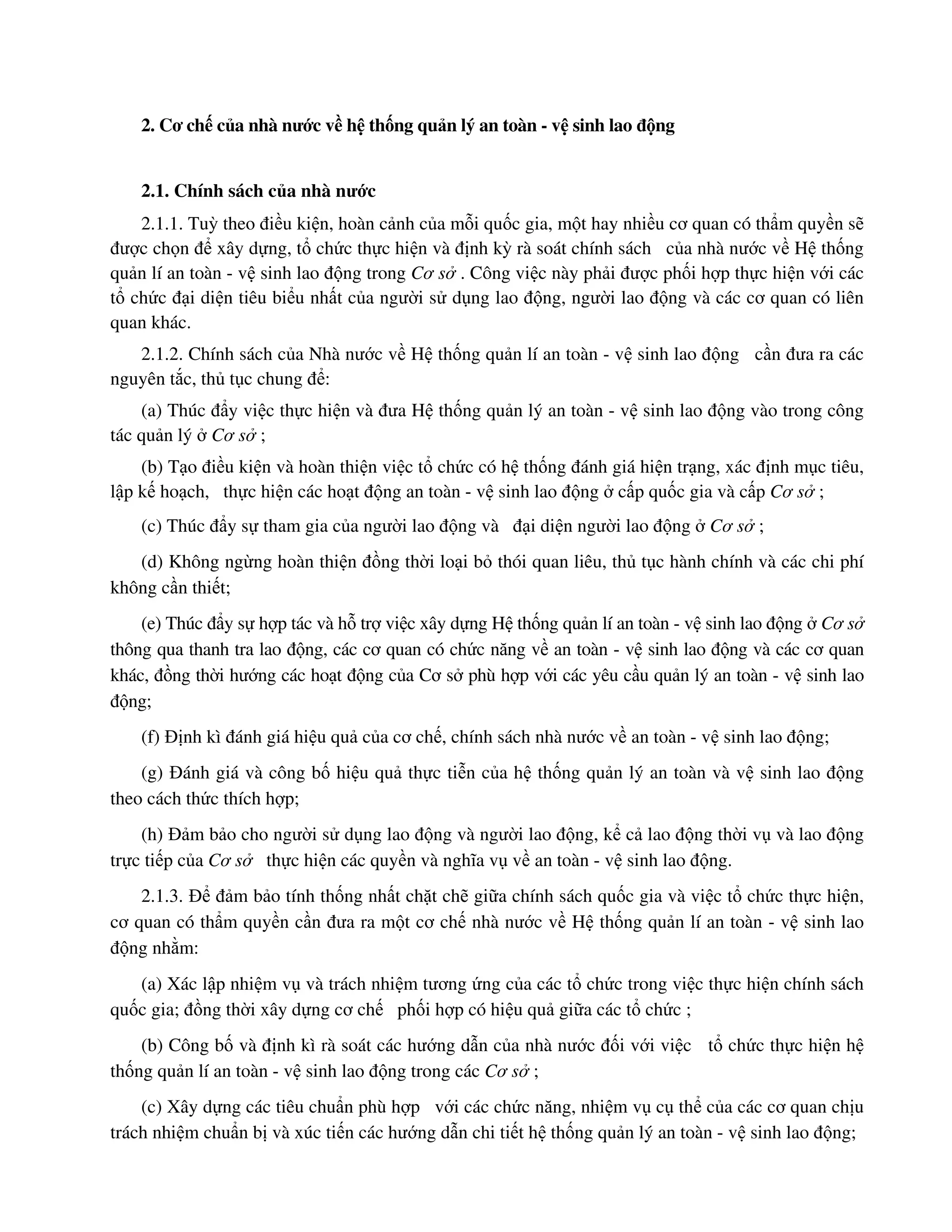 Hướng dẫn hệ thống quản lý an toàn và vệ sinh lao động ilo – osh 2001 | PDF