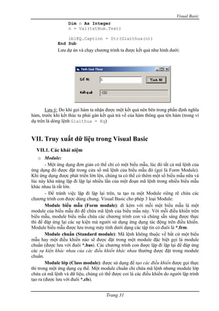 Hướng dẫn lập trình với visual basic | PDF